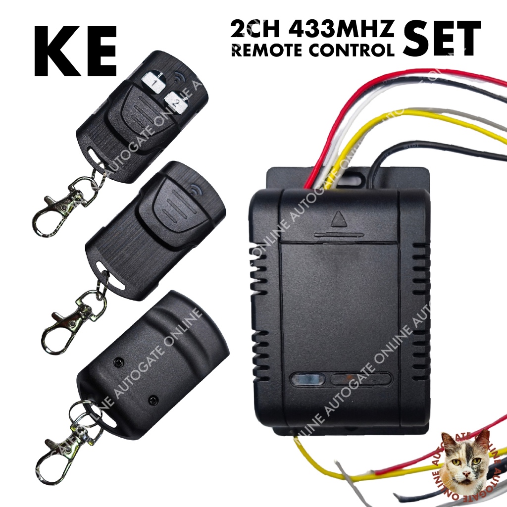 REMOTE CONTROL KE 2CH 433MHz AUTOGATE ( RECEIVER / REMOTE CONTROL ...
