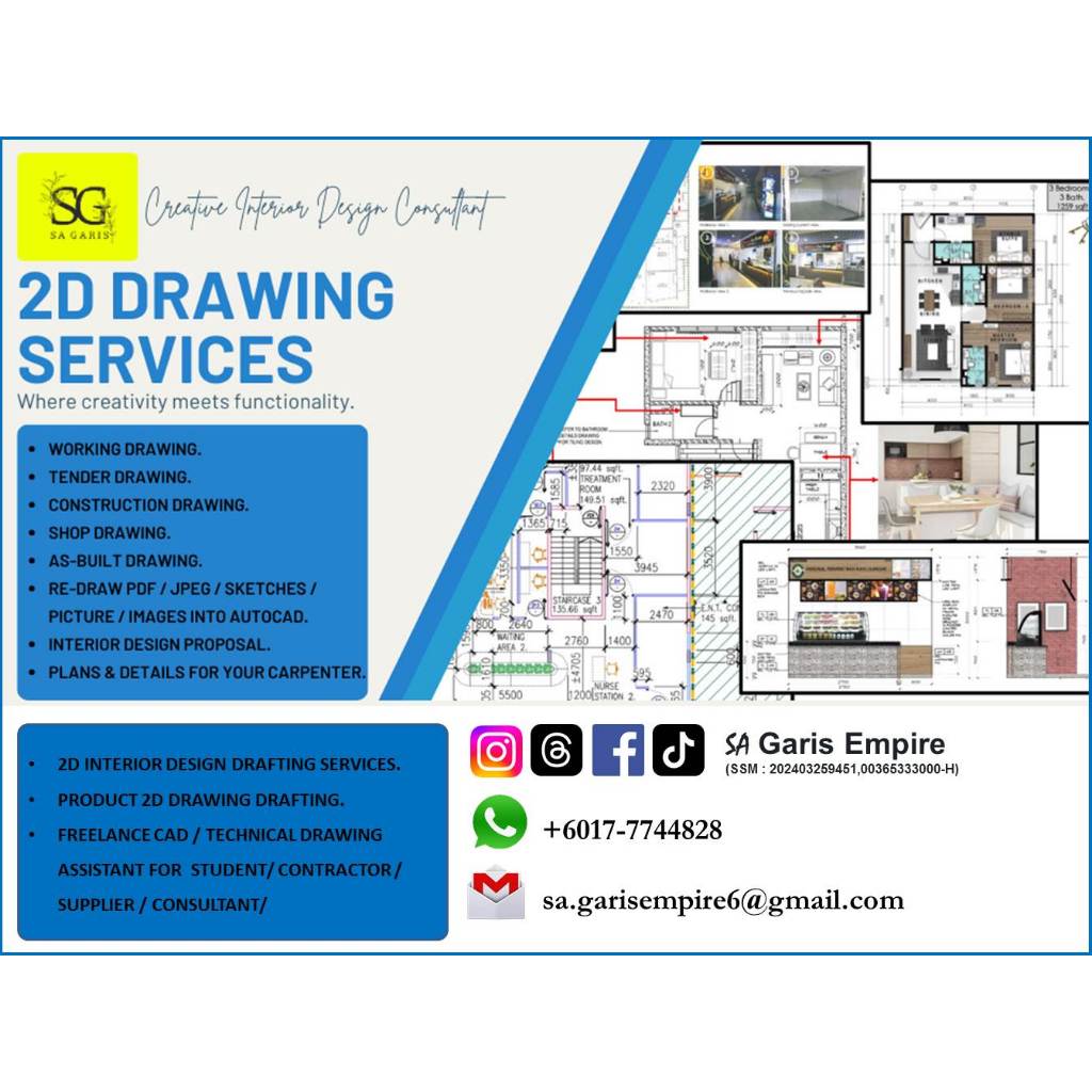 🔥Services 2D drawing interior design🔥Construction, Shop Drawing, As ...