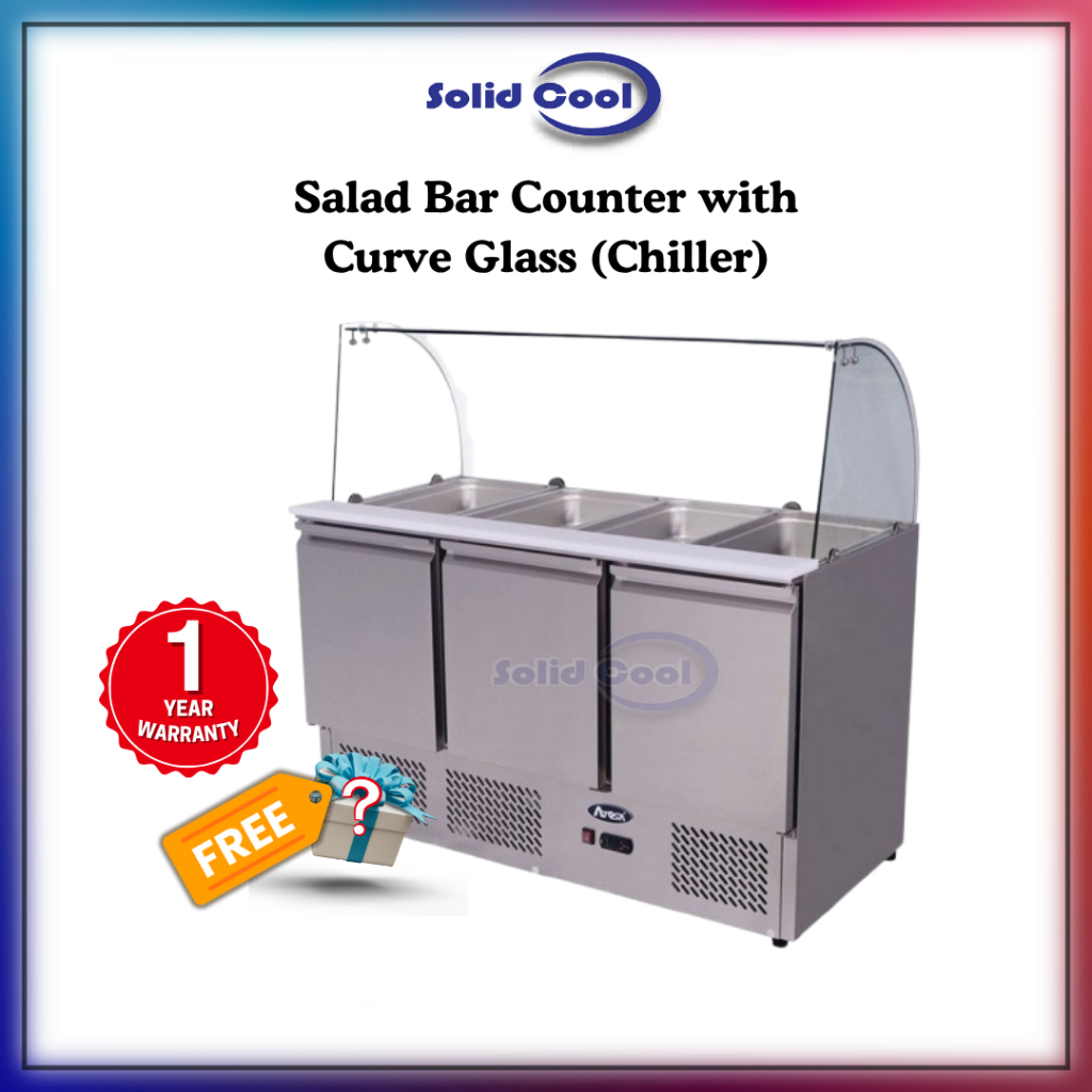[ SOLID COOL ] SALAD BAR COUNTER WITH CURVE GLASS MODEL SSC-903CG ...