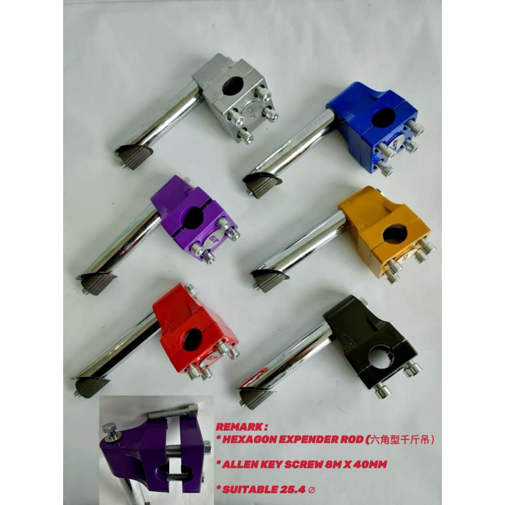 GT Handle Stem Basikal Lajak, BMX Bicycle Handle Stem 22.2 Sku Panjang ...