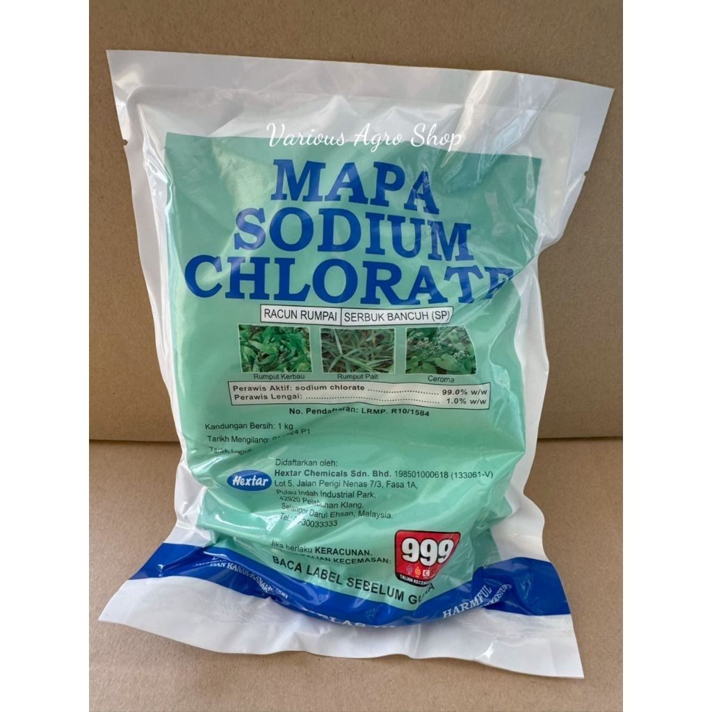 1KG Mapa Sodium Chlorate 99% Racun Rumput Rumpai Herbicide Mixture ...