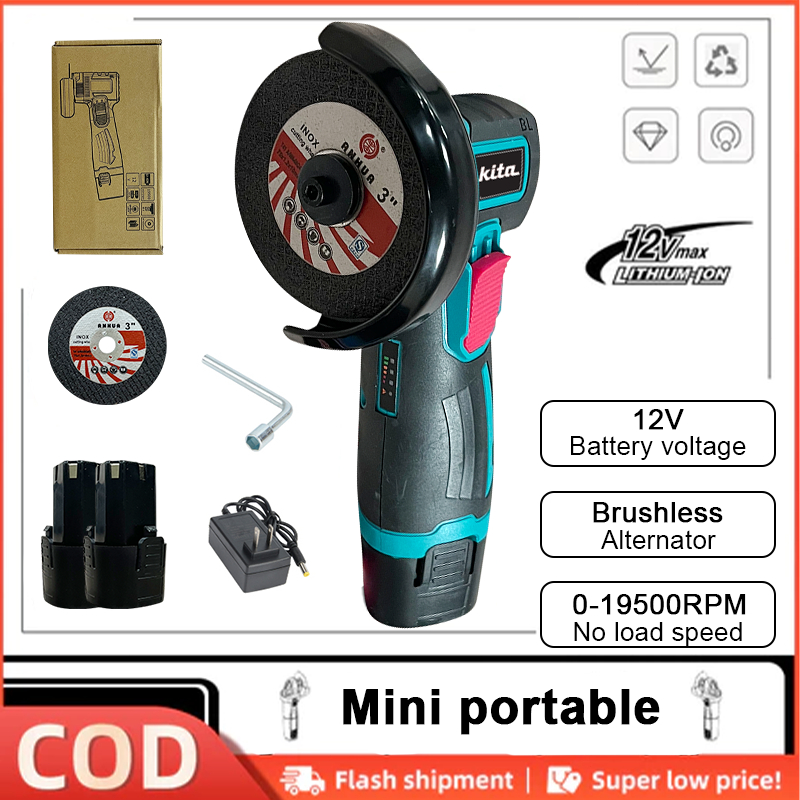 Makita Mini Cordless Angle Grinder Brushless Grinder Battery Portable ...