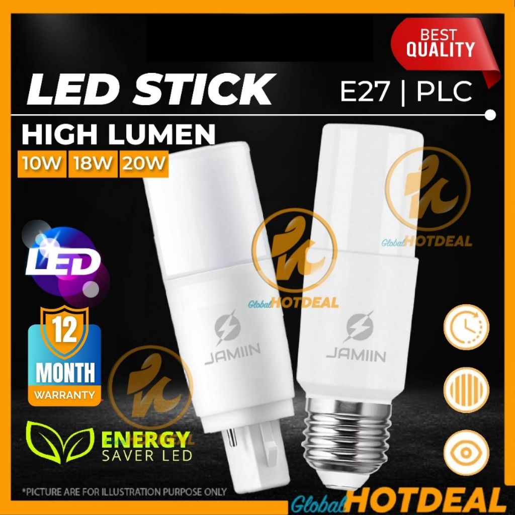 (SIRIM) LED STICK LED 10W/18W/20W [E27 / PLC G24] LED Stick Bulb Light LED Ceiling Light Mentol ...