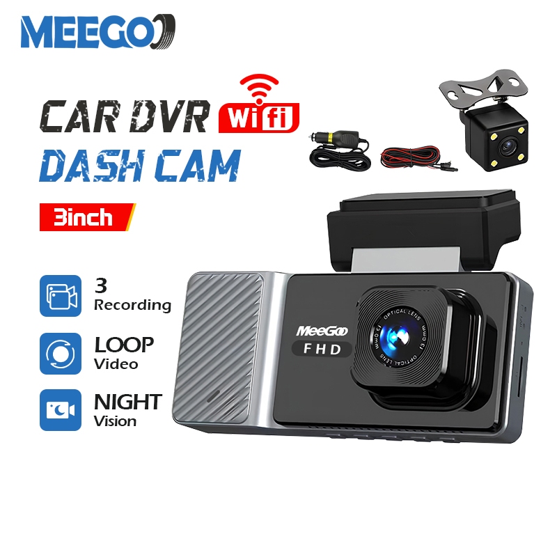 MeeGoo WIFI VERSION ROADCAM WIFI X3 Budget Dash Cam Three lens Channel ...