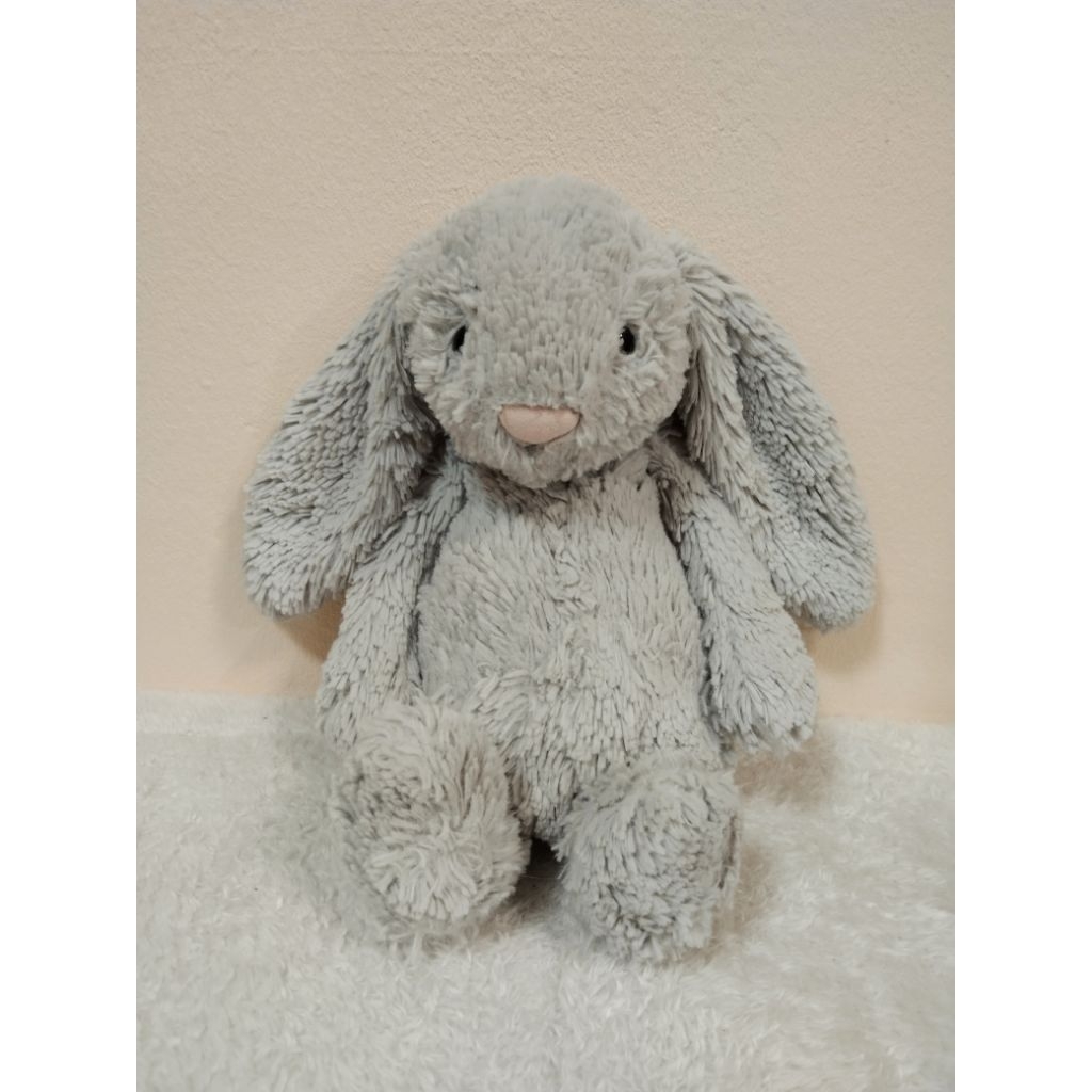 Jellycat Bashful Bunny medium stuffed animal preloved soft toy plush ...