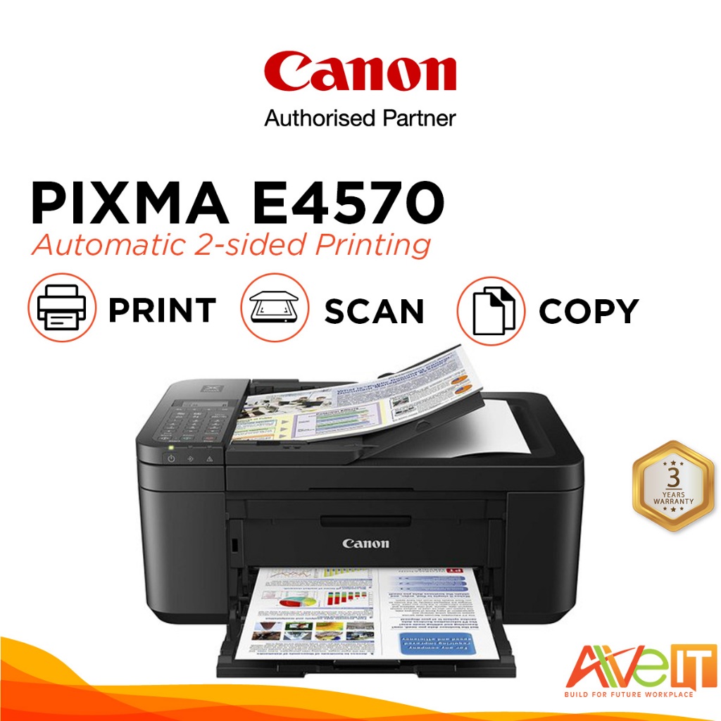 Canon PIXMA E4570 Printer 2 Sided Print Auto Document Feeder - (Print ...
