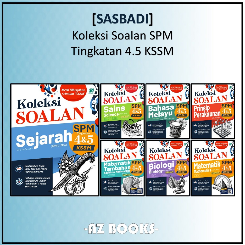 [AZ] SASBADI - 2025 Koleksi Soalan SPM Tingkatan 4&5 KSSM | Shopee Malaysia