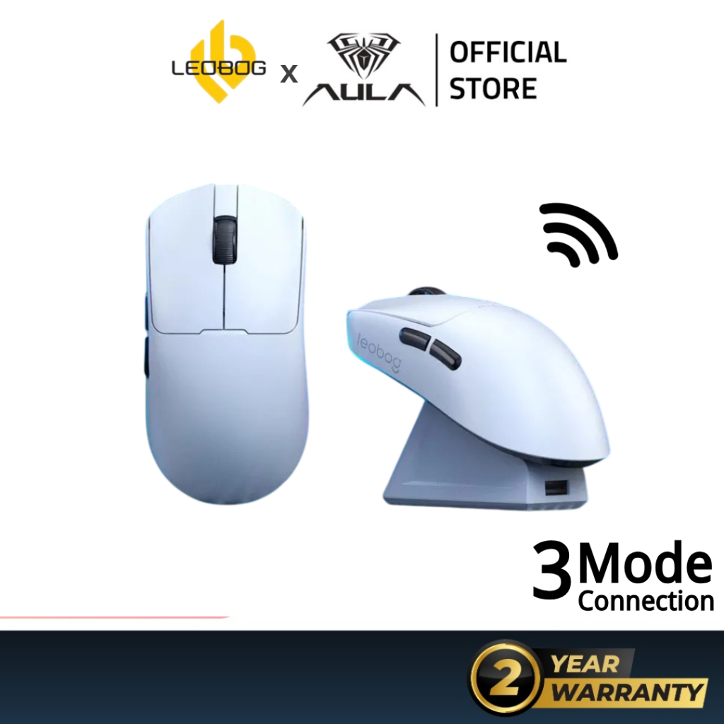 LEOBOG GM3 Wireless Tri-mode Mouse Bluetooth 2.4g Wired Gaming Office 500mAh Rechargeable ...