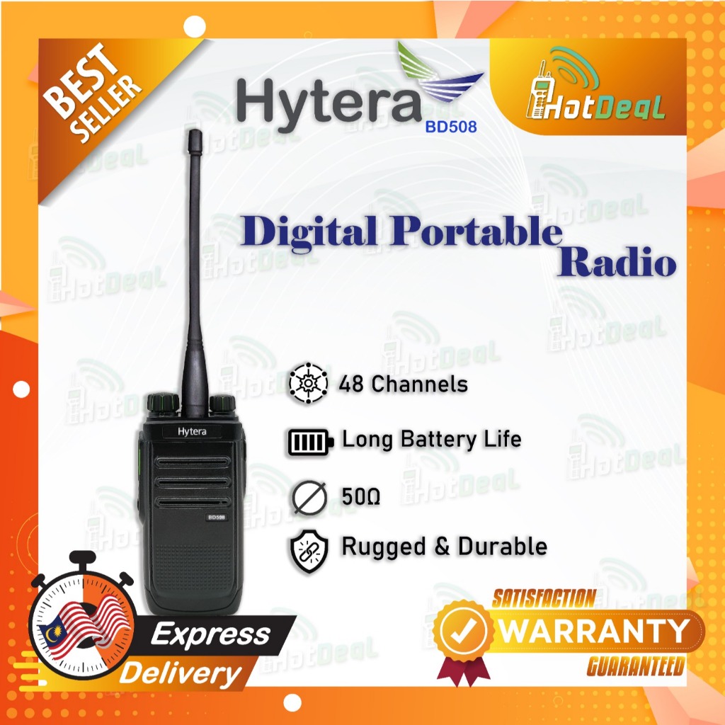 Hytera BD508 Digital Portable walkie talkie(SIRIM Approved) | Shopee ...