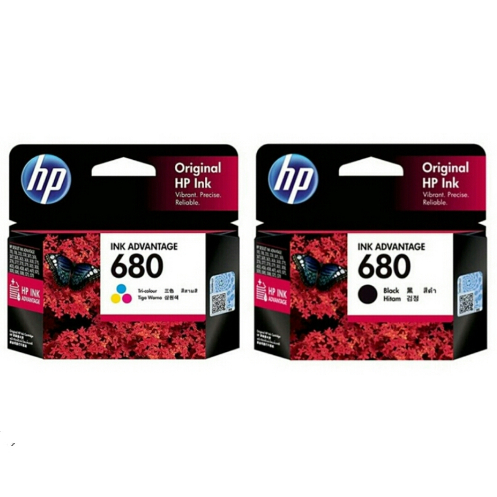 HP 680 Black / Tri-color Ink Cartridge 100% Original Genuine | Shopee ...
