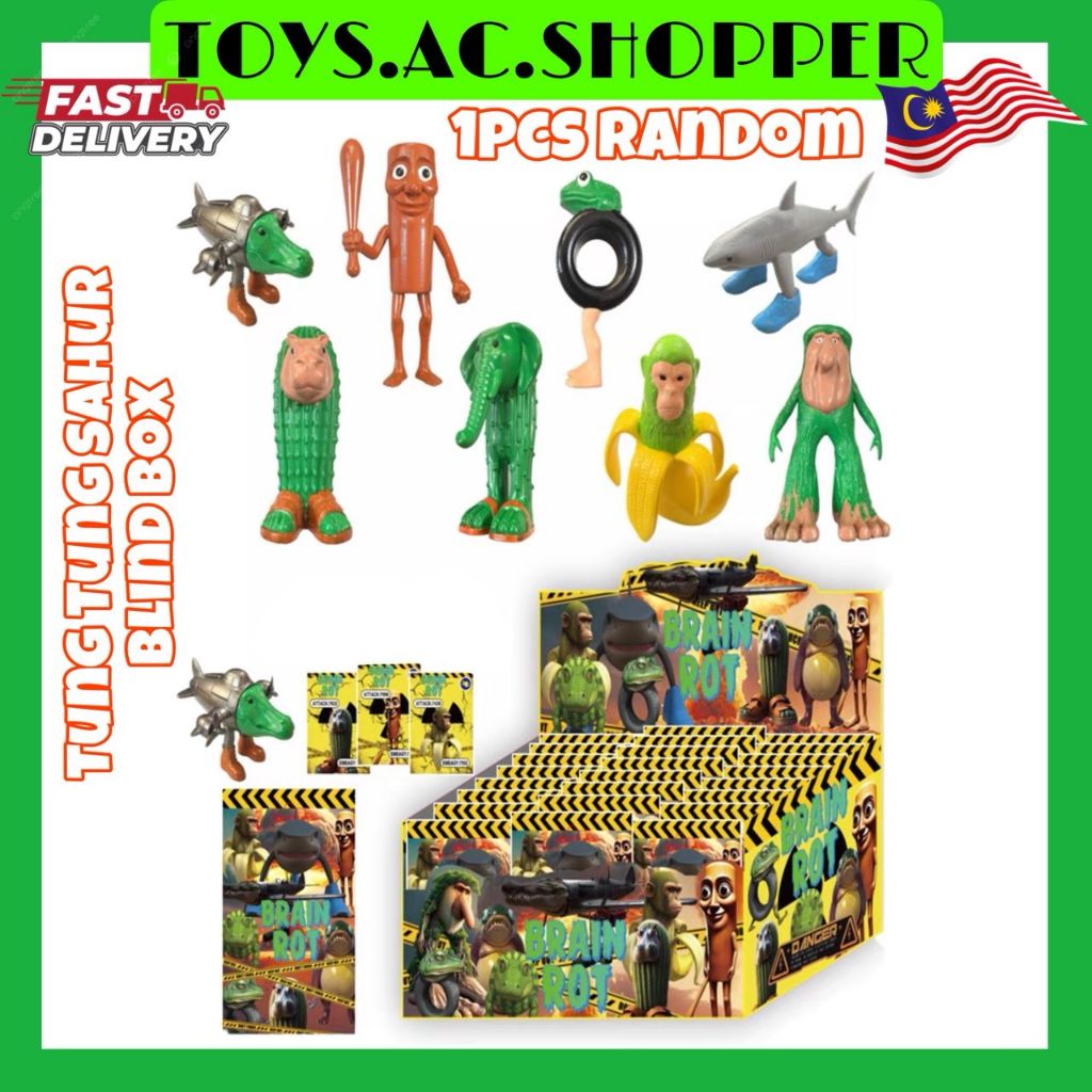 BLIND BOX Brainrot Italiano TungTung Sahur, Random 1pcs Mini Figure ...