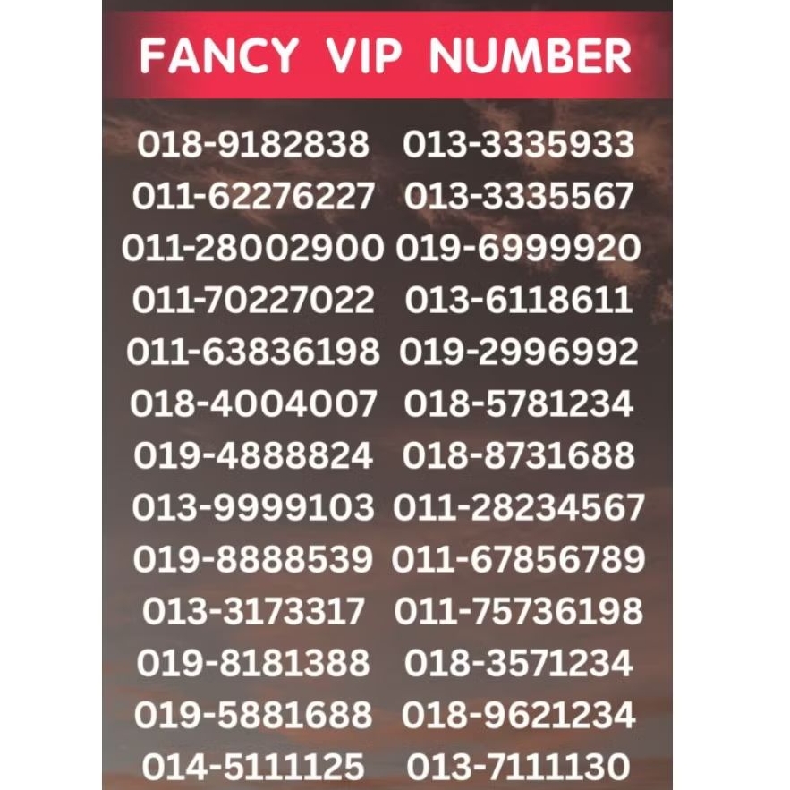 PREMIUM VIP NUMBER FOR SALE, VIP PHONE NUMBER NO CONTRACT, FANCY VIP ...