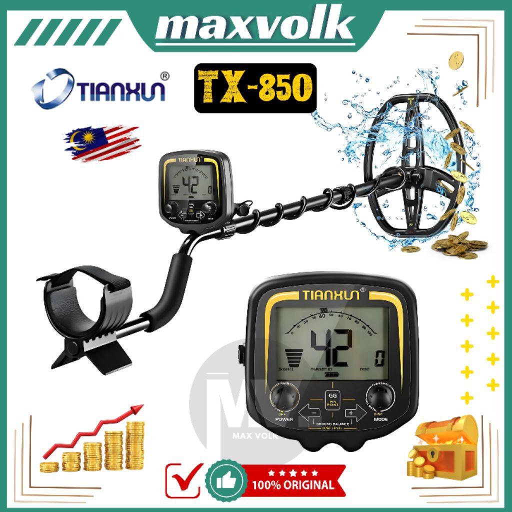 [ Malaysia ] Original Tianxun Tx850 gold metal Detector Professional ...