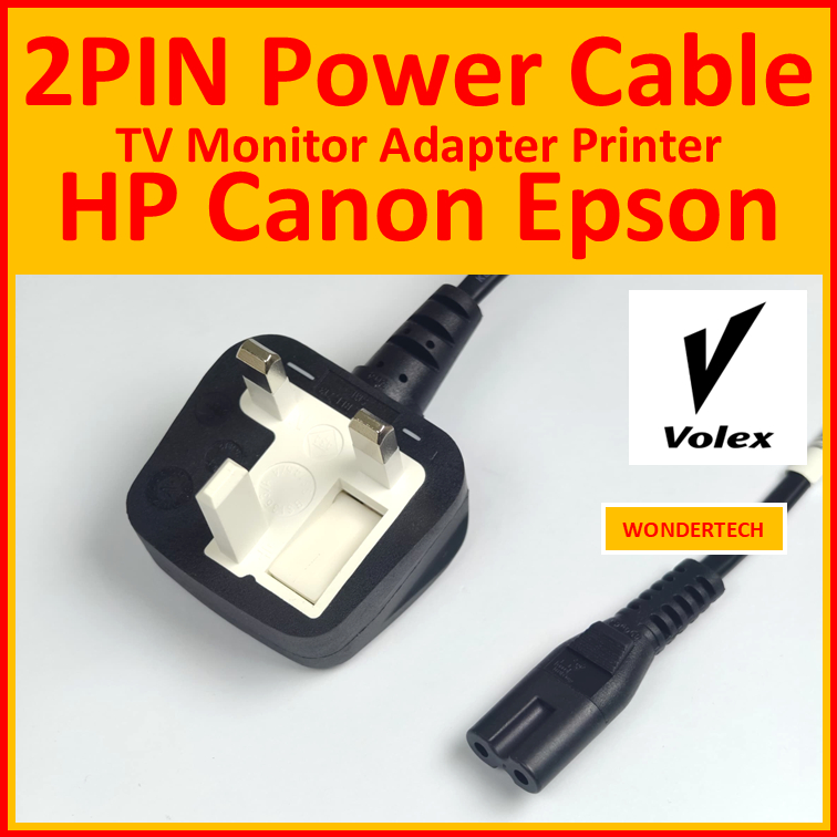 VOLEX I-SHENG 2PIN POWER CABLE UK Plug Printer TV Monitor Adapter ...