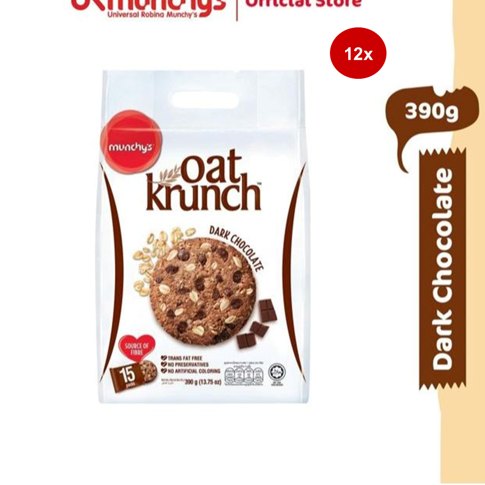[Carton Deal] Munchy's Oat Krunch Biscuit 390g - Dark Chocolate ...