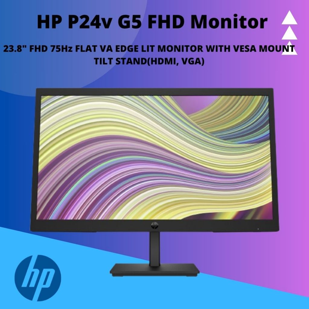 HP P24v G5 23.8 inch 75Hz FHD Monitor -64W18AA | Shopee Malaysia