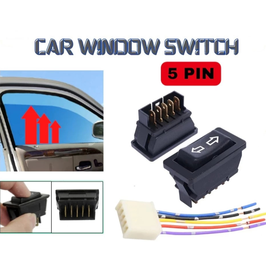Power Window Switch Socket (5Pin) Up Down Switch Proton Saga Iswara ...