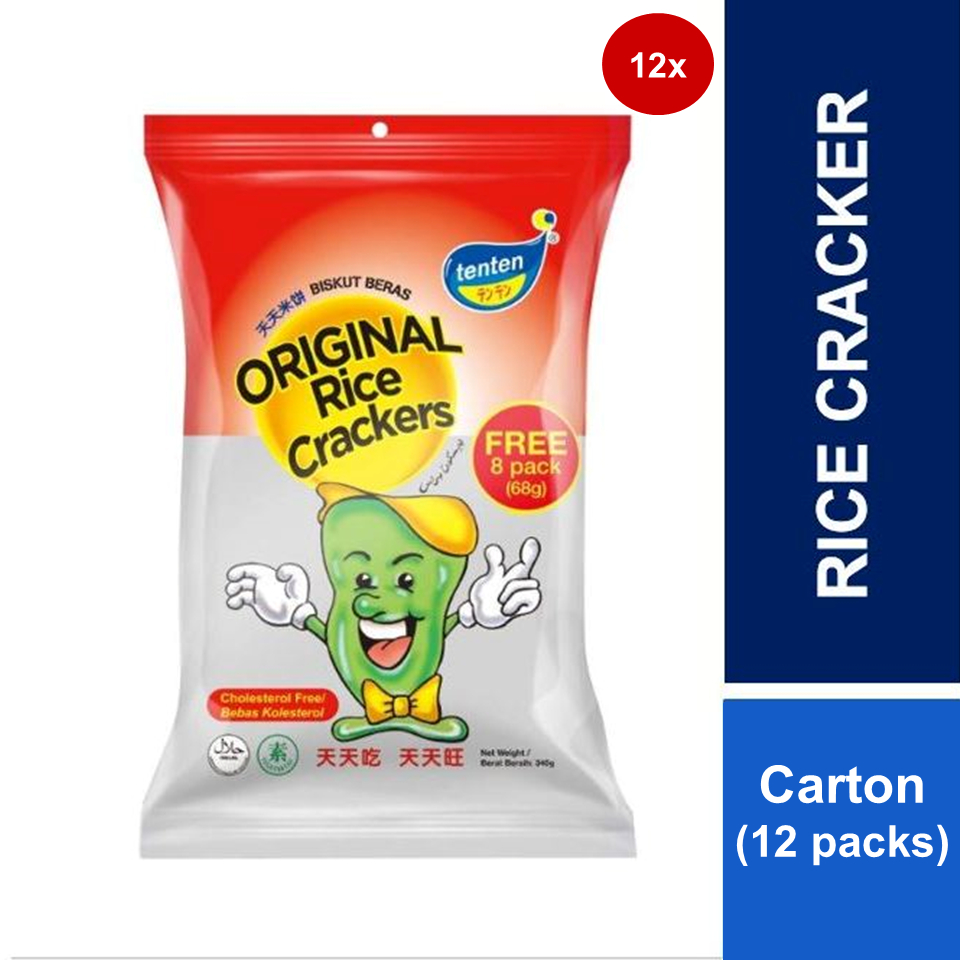 [Carton Deal] Tenten Rice Cracker 340g + 68g x12s | Shopee Malaysia