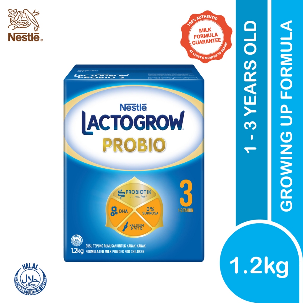 NESTLE LACTOGROW PROBIO 3 (1-3 years old ) 1.2kg | Shopee Malaysia