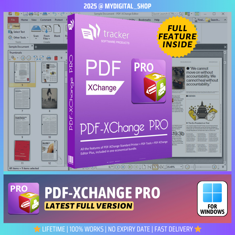 PDF-XChange Pro 2025 v10.6 | For Windows Only | Full Version | Lifetime ...