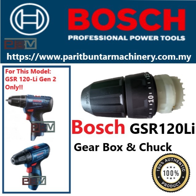 BOSCH GSR 120-Li KEYLESS CHUCK 10mm with Gear Box CORDLESS DRILL ...