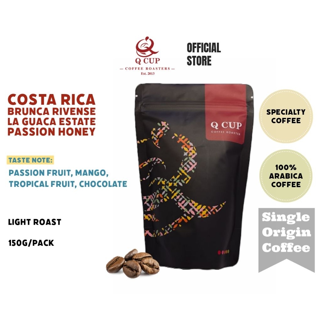 Q CUP COFFEE Costa Rica La Guaca Estate Passion Honey / Fresh Roasted ...
