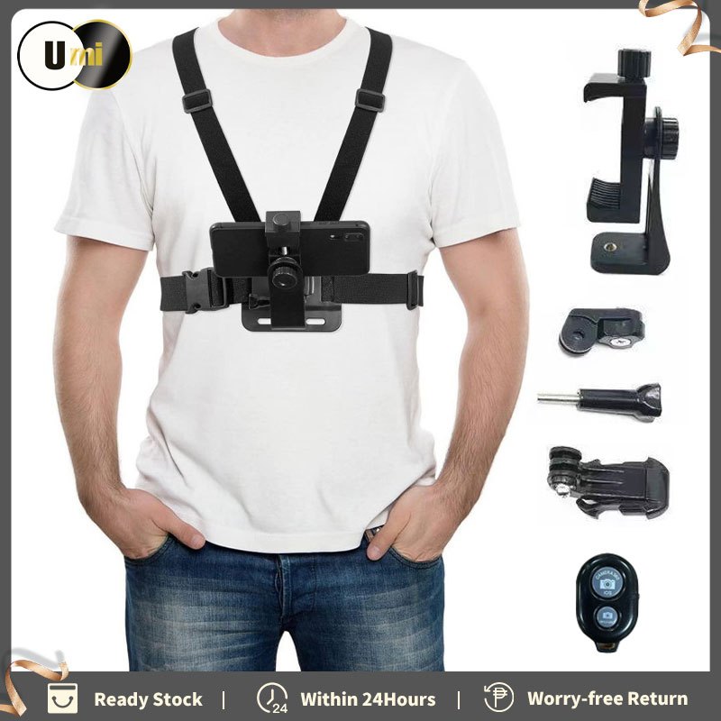 Head Strap Chest Strap Mount Harness Accessories Kit for Mobile GoPro ...