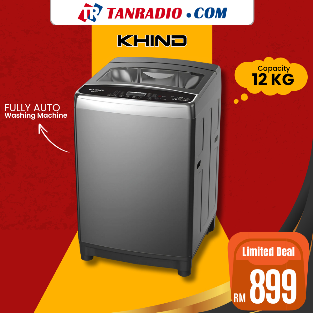 [Lowest] Khind PVC body Fully Auto Washing Machine Washer Top Load ...