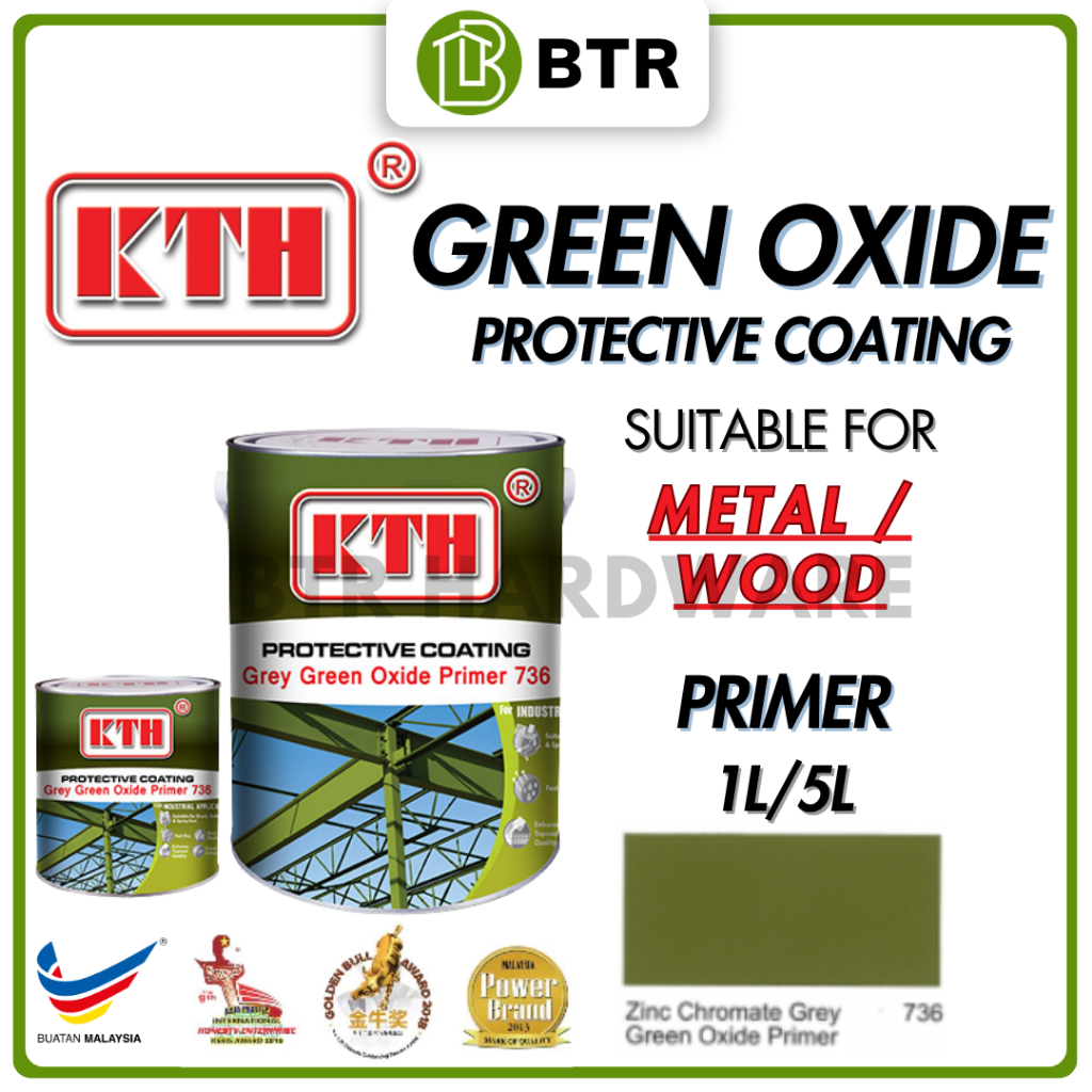 KTH 736 Grey Green Oxide Paint | Cat Besi | Cat Hijau Kilat/ Wood ...