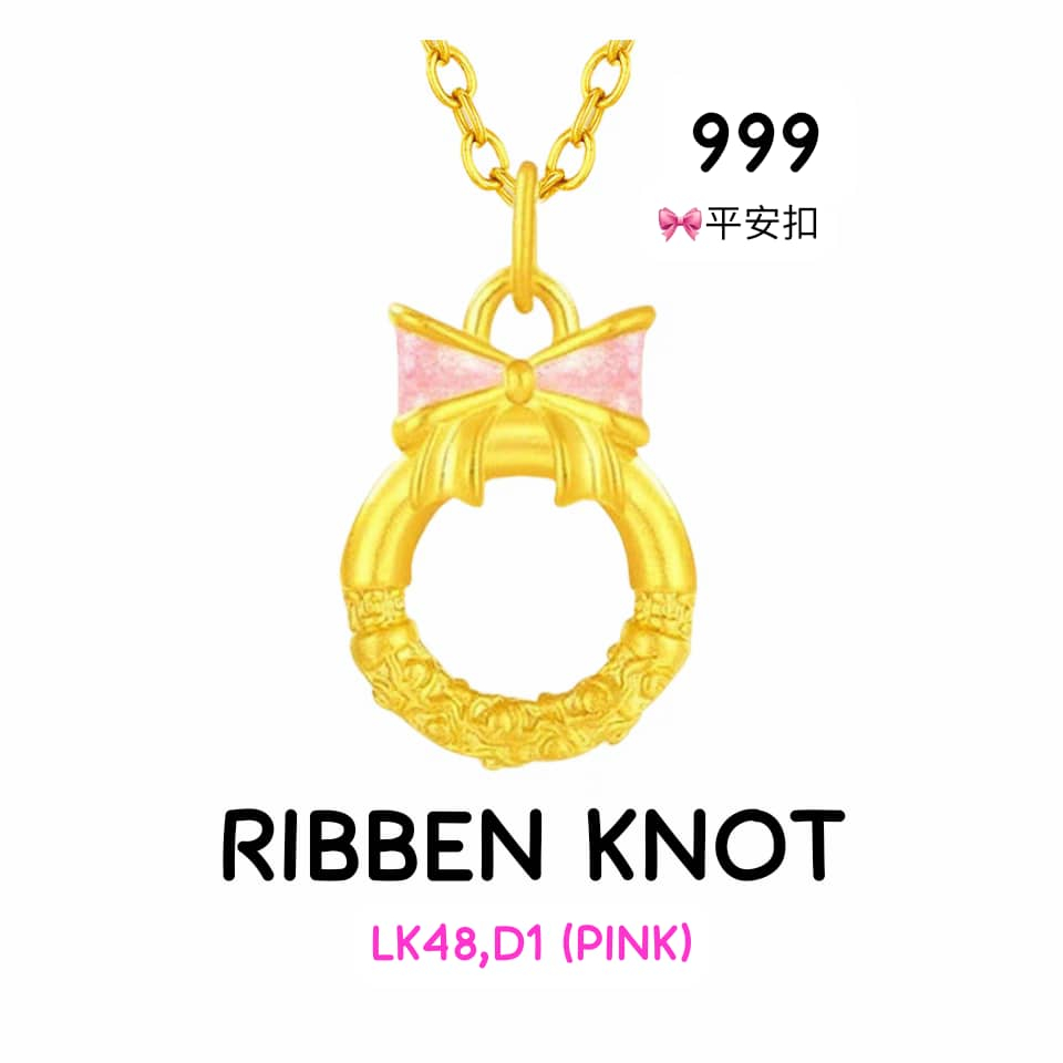 Wing Sing 999 Gold Loket Bunga Ribbon Reben Knot Donut Sempoa Bag ...