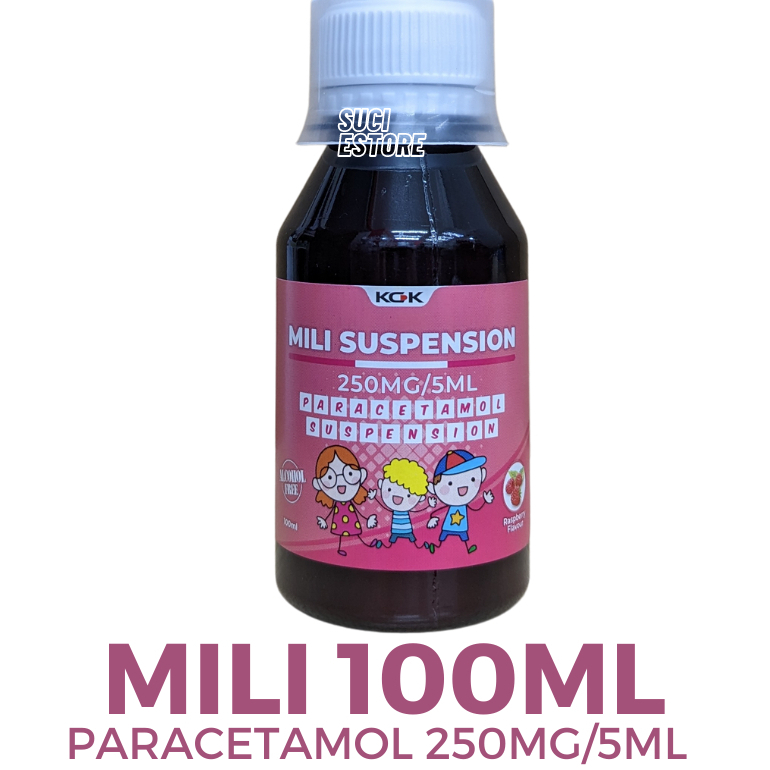 MILI SUSPENSION 250MG/5ML- RASPBERRY FLAVOUR 100ML (PARACETAMOL ...