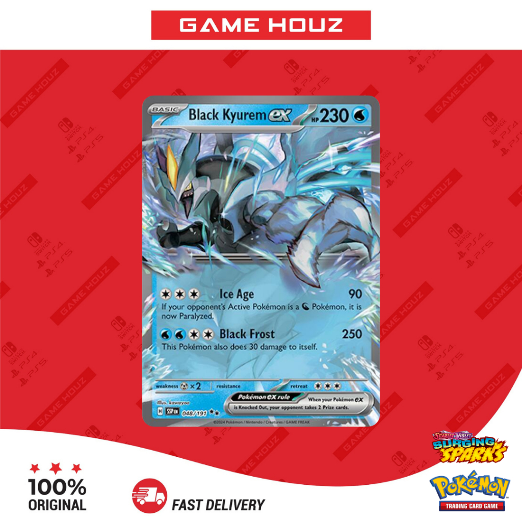 (PTCG) Black Kyurem ex (048/191) [SV08-Scarlet & Violet Surging Sparks] | Shopee Malaysia