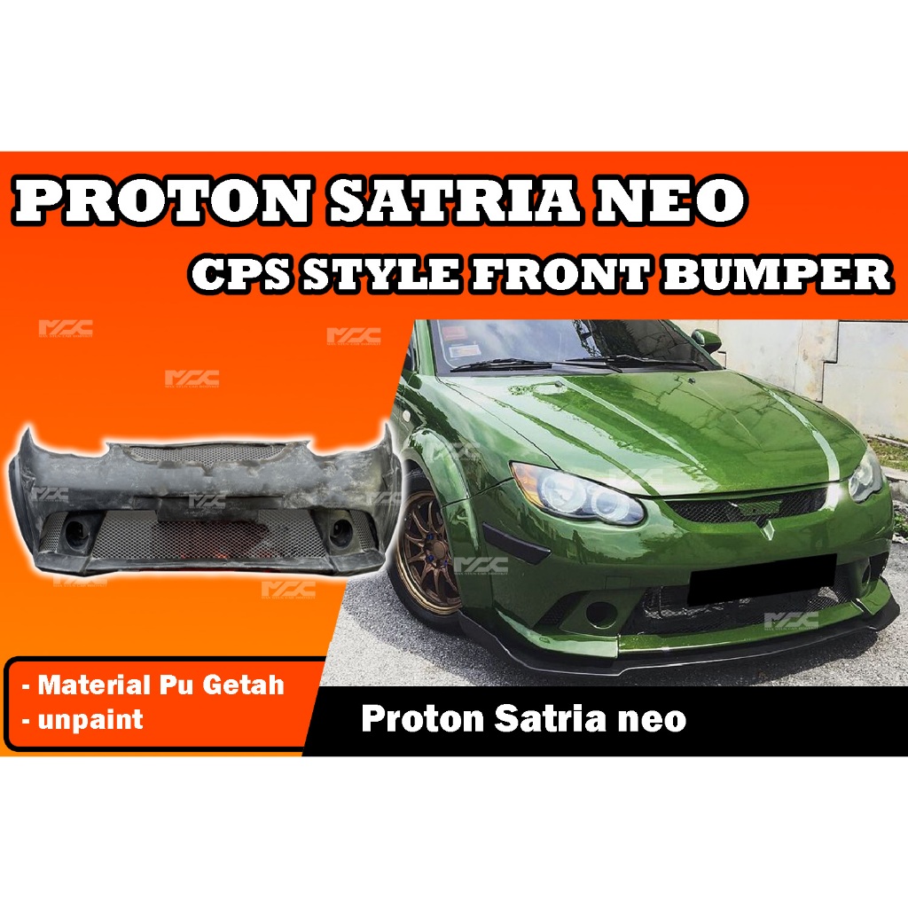 PROTON SATRIA NEO CPS LOOK BODYKIT (CPS) FRONT BUMPER MATERIAL PU GETAH ...