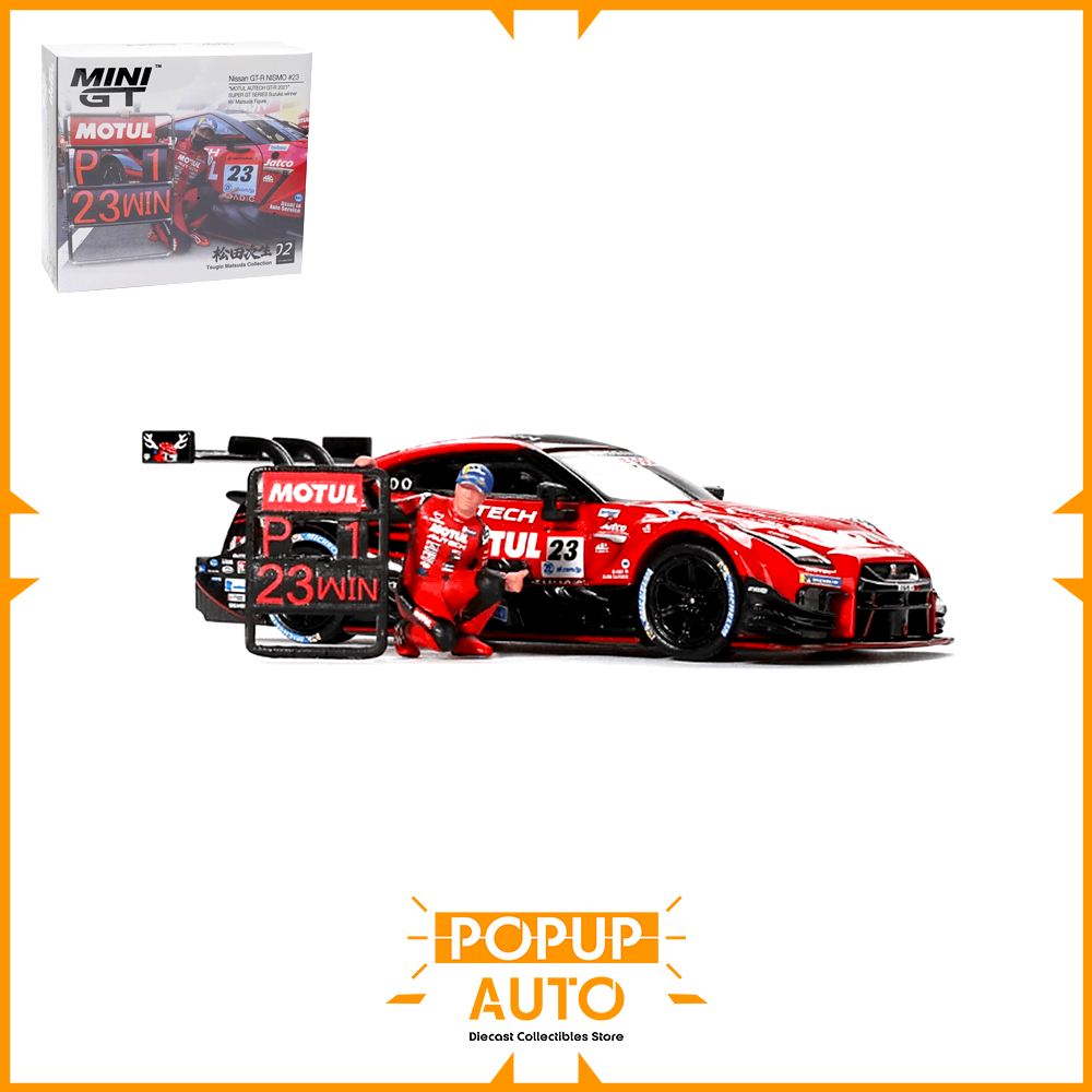 Mini GT 1:64 Nissan GT-R NISMO #23 "MOTUL AUTECH GT-R 2021" SUPER GT SUZUKA WINNER W/ MATSUDA ...
