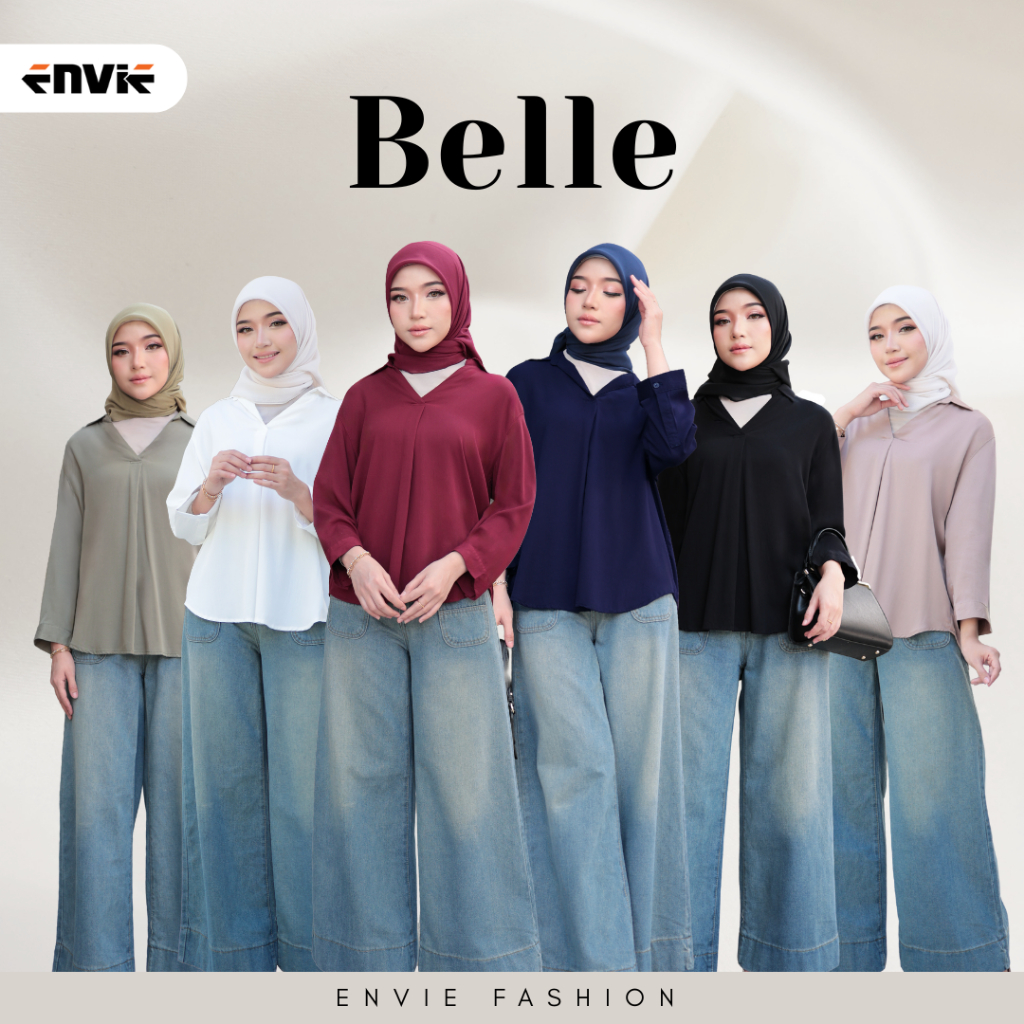 Envie BELLE Baju Blaus Kapas Casual | Shopee Malaysia