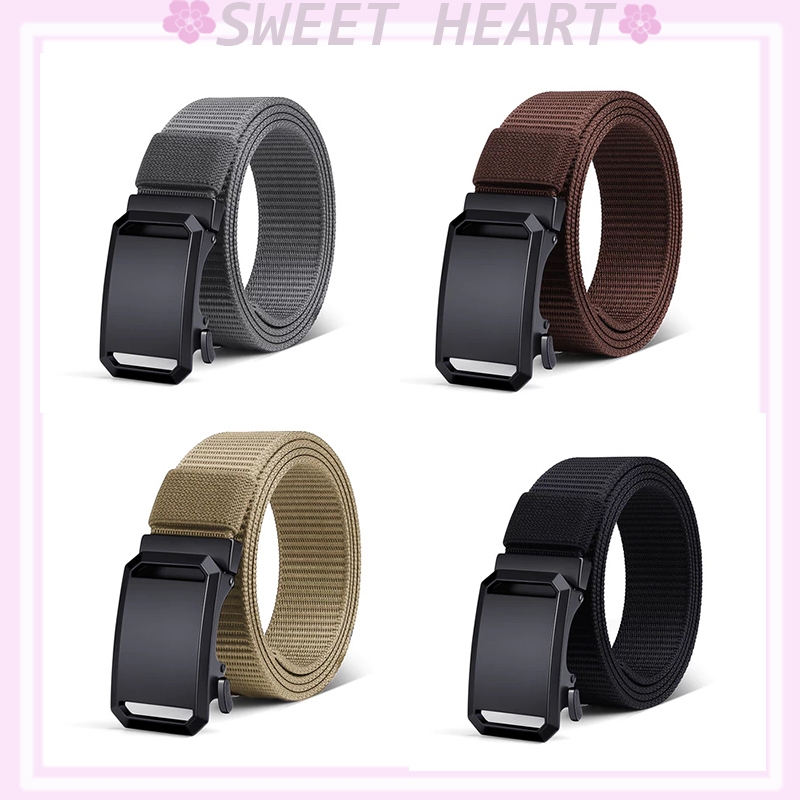 Men's Automatic Buckle Tactical Belt - Functional Casual Canvas Nylon ...