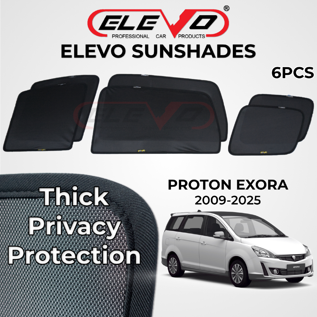 ELEVO Proton Exora 2009 to 2025 Sunshade Car Windows Sun Shades 6pcs ...