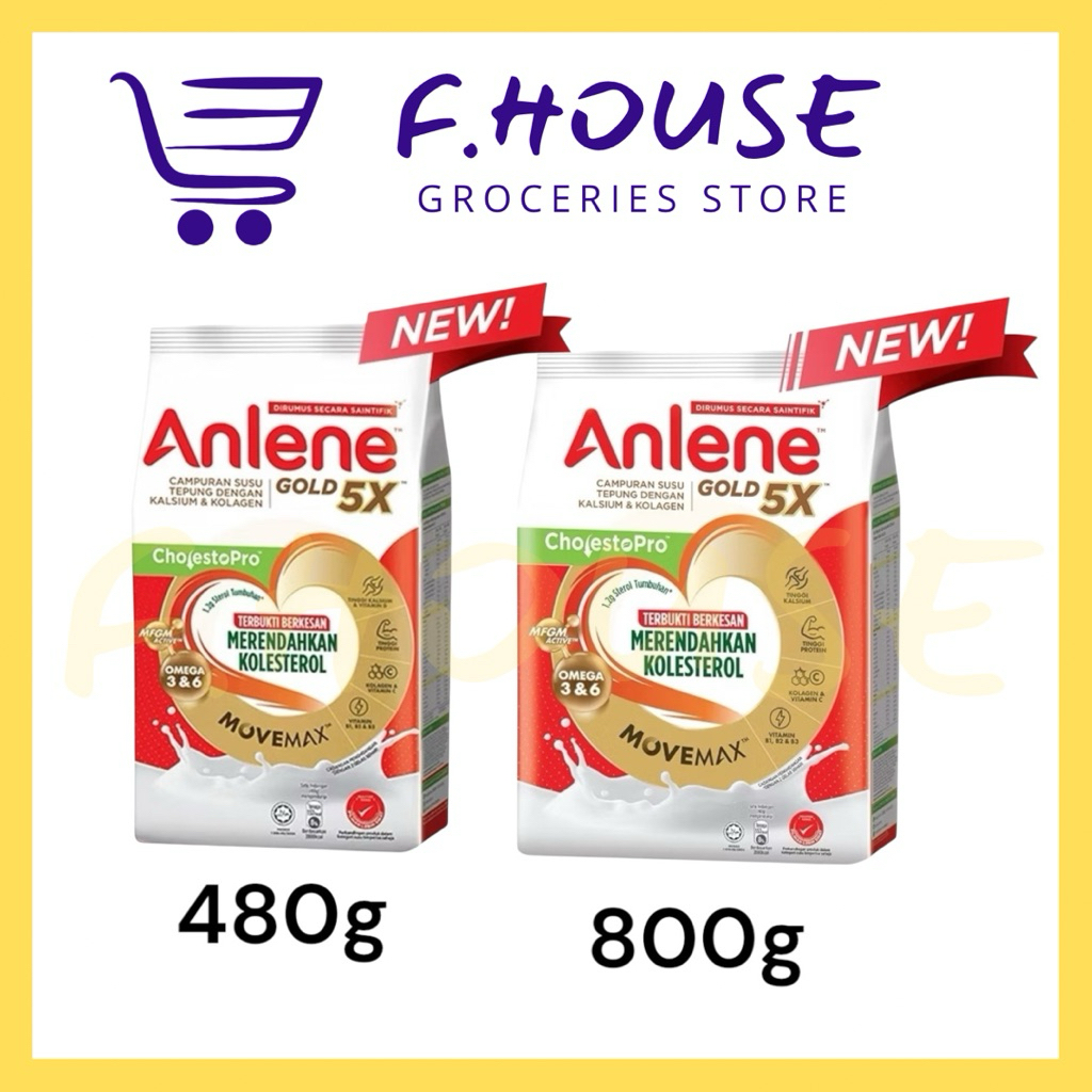 Anlene Gold 5X CholestoPro Adult Milk Formula Powder (480g/800g) | Shopee Malaysia