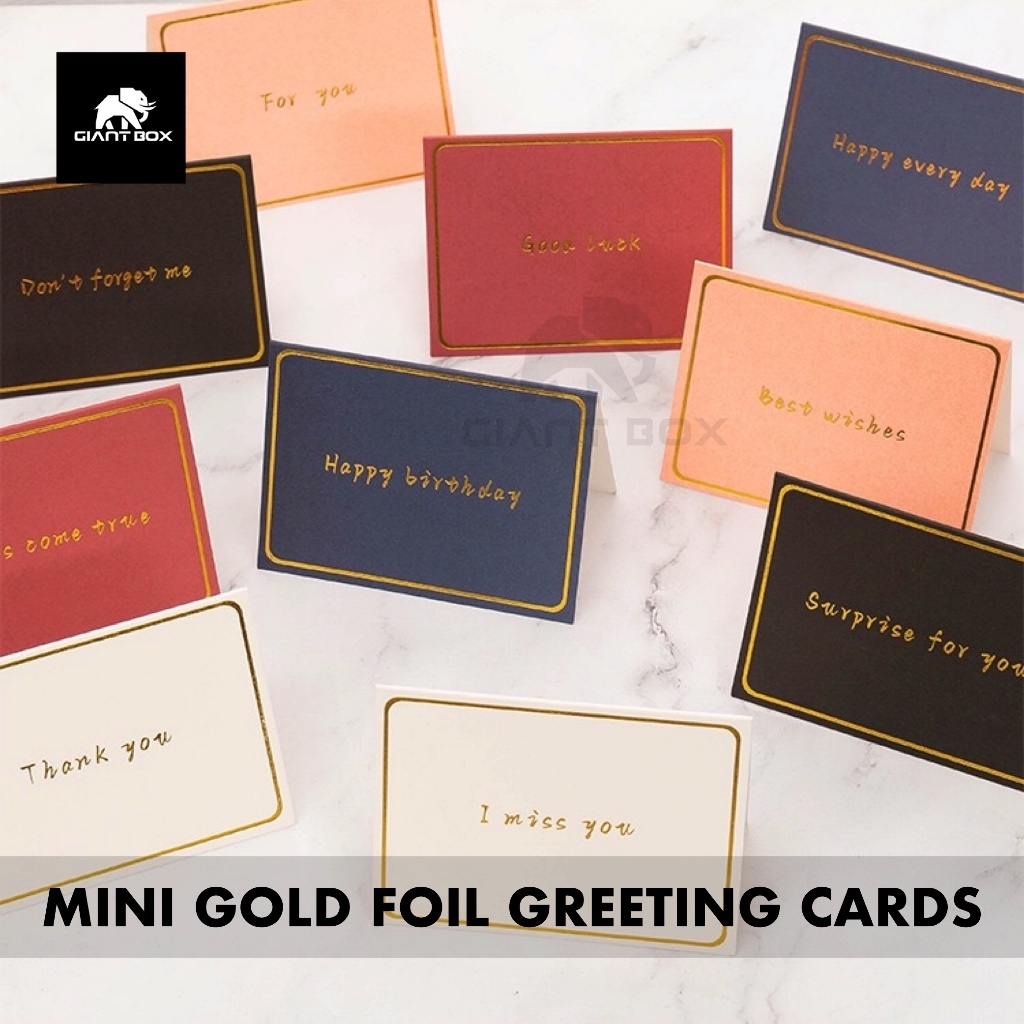Mini Gold Foil Greeting Cards | Message Cards | Birthday | Flower Shop ...