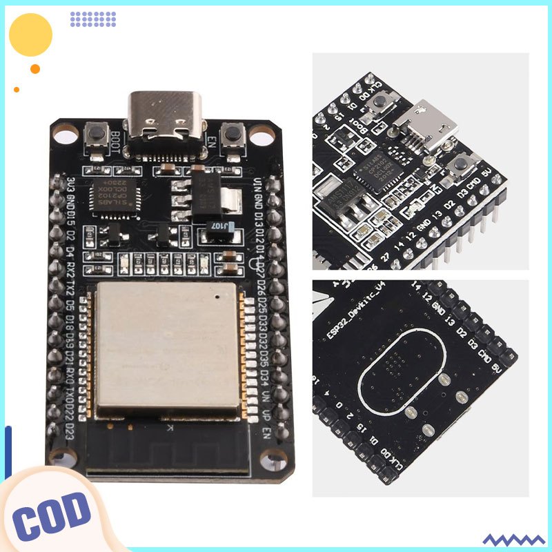 USB Type-C ESP32 Development Board CH340C WiFi+Bluetooth Ultra Low Power Dual Core ESP32-De 5 ...