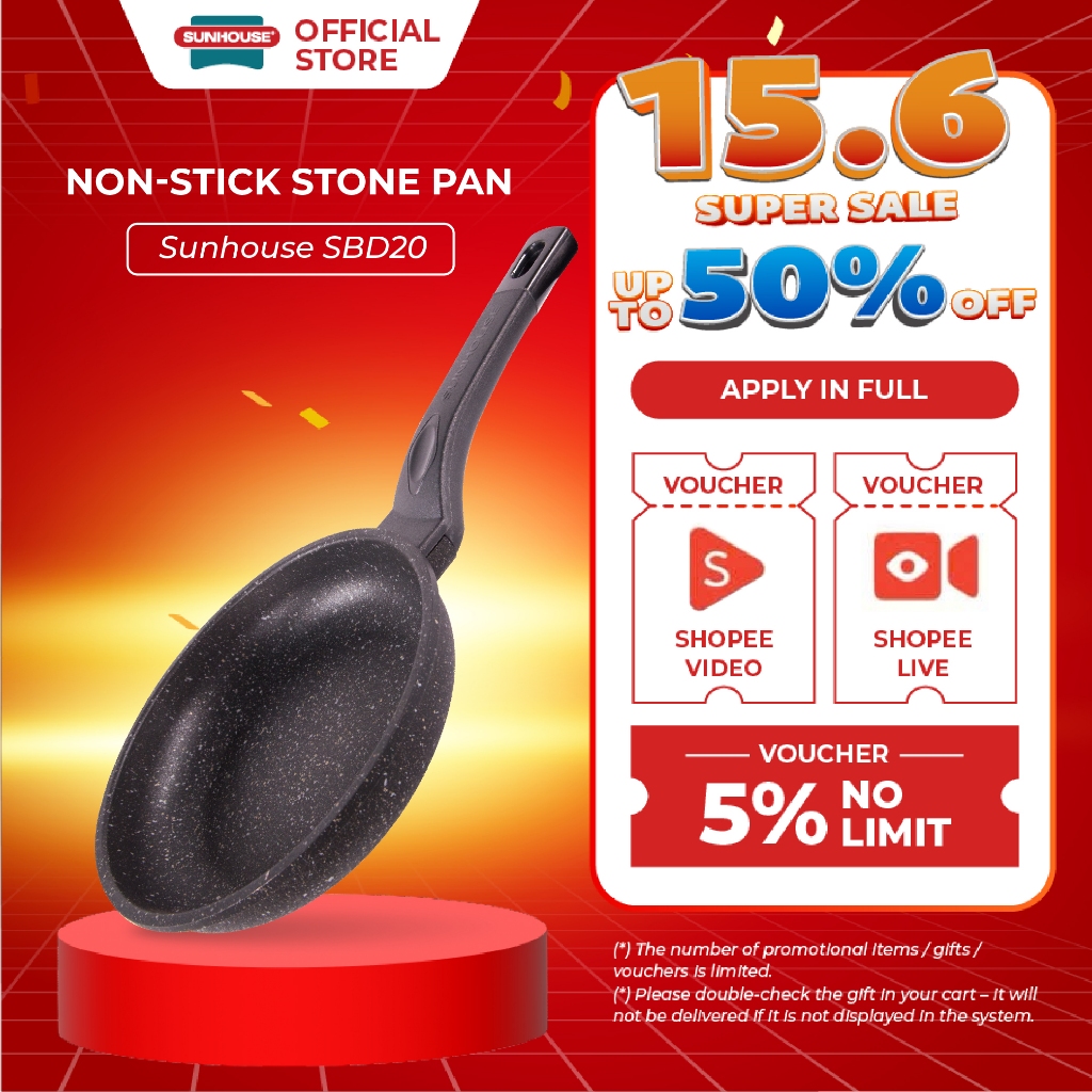 Sunhouse Marble Frypan Non-Stick SBD 20 cm 1 Pcs | Shopee Malaysia
