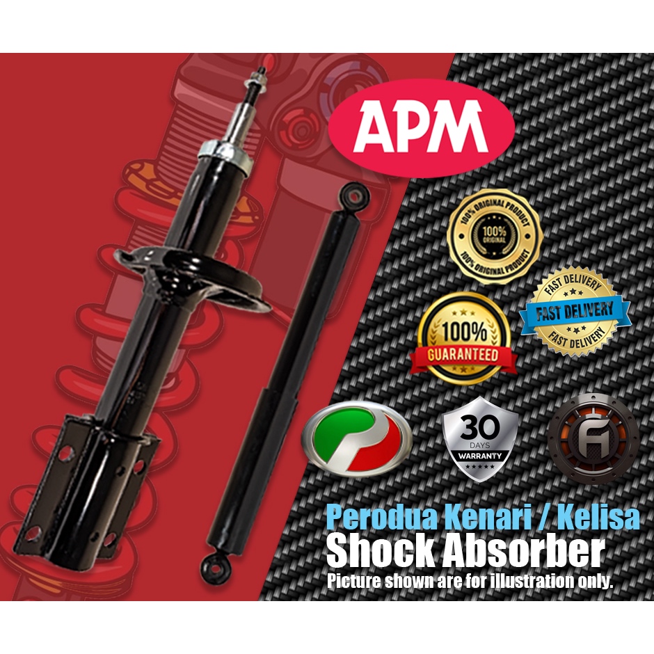 PERODUA KENARI / KELISA | FRONT / REAR SHOCK ABSORBERS SET | (APM) | 100% ORIGINAL | Shopee Malaysia