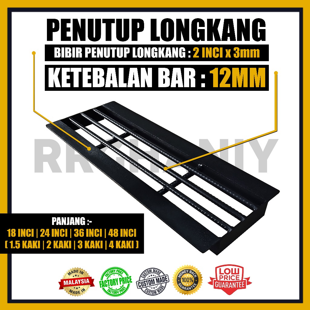 Drain Cover (Heavy Duty) Penutup Longkang Besi Longkang U Support 4 ...