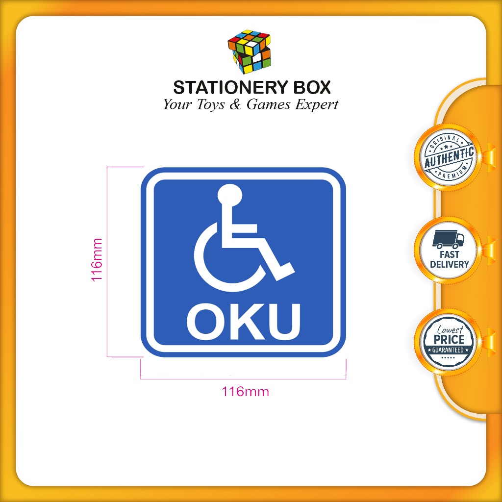 OKU Car Bumper Sticker (Orang Kurang Upaya) / Disable Sign Sticker ...