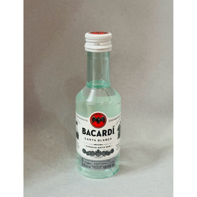 Bahan-bahan Bakeri Botol Kaca Miniatur 50ml Bacardi miniature 50ml ...
