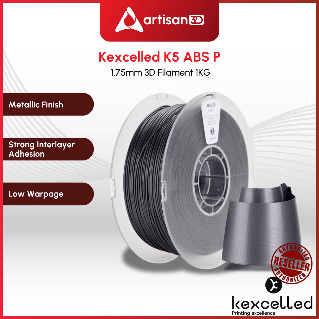 Kexcelled ABS K5P Paint-Free Metallic 3D Printer Filament - 1kg | 1 ...