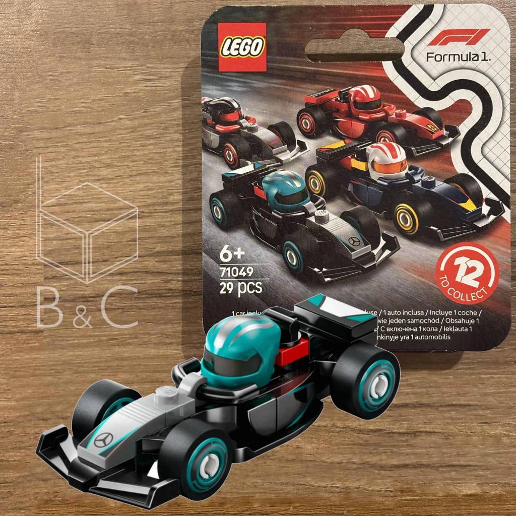 LEGO Minifigures F1 Formula 1 Mini Race Cars Mercedes-AMG (71049 ...