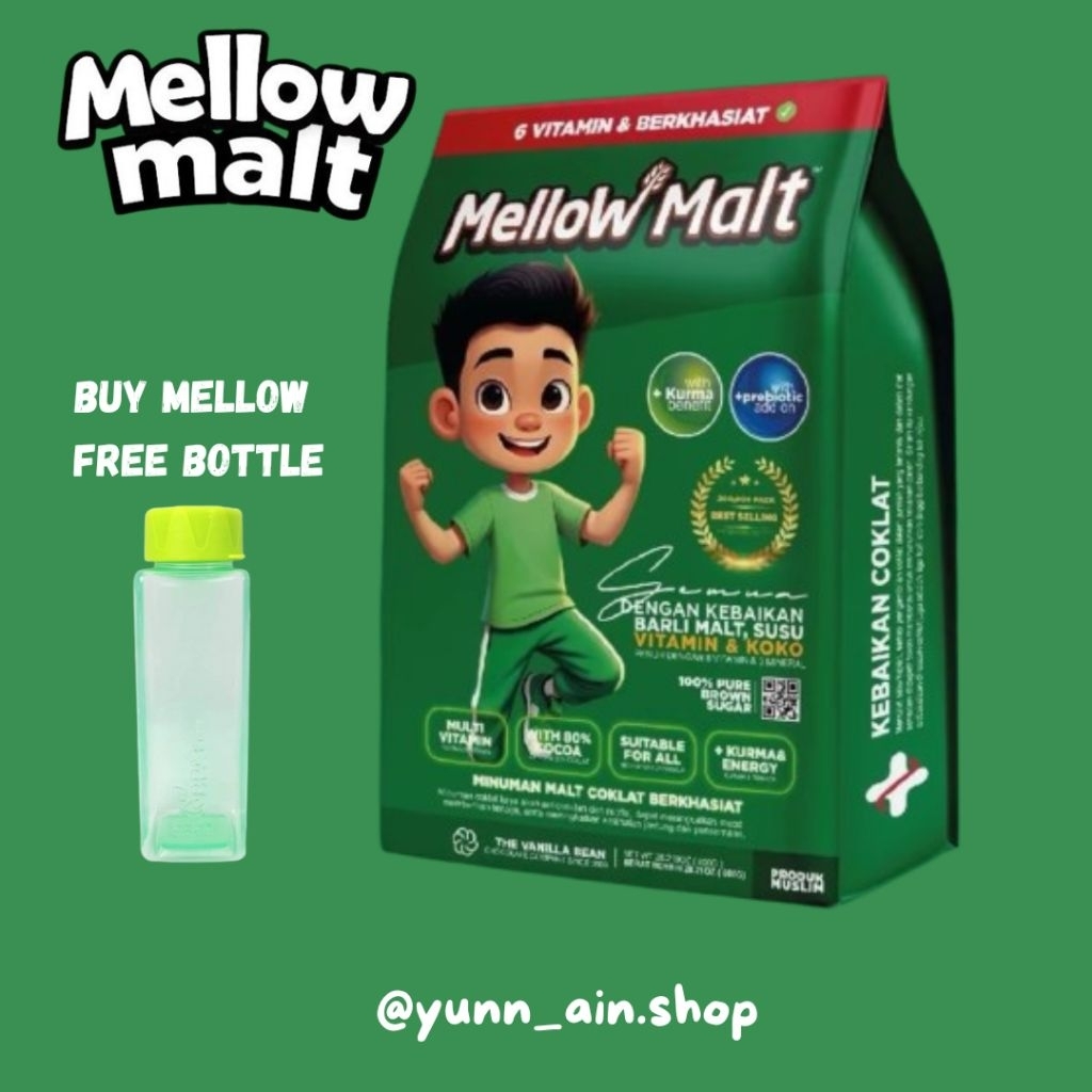 Mellow Malt Chocolate Drink 800g – Minuman Coklat & Malt Premium ...