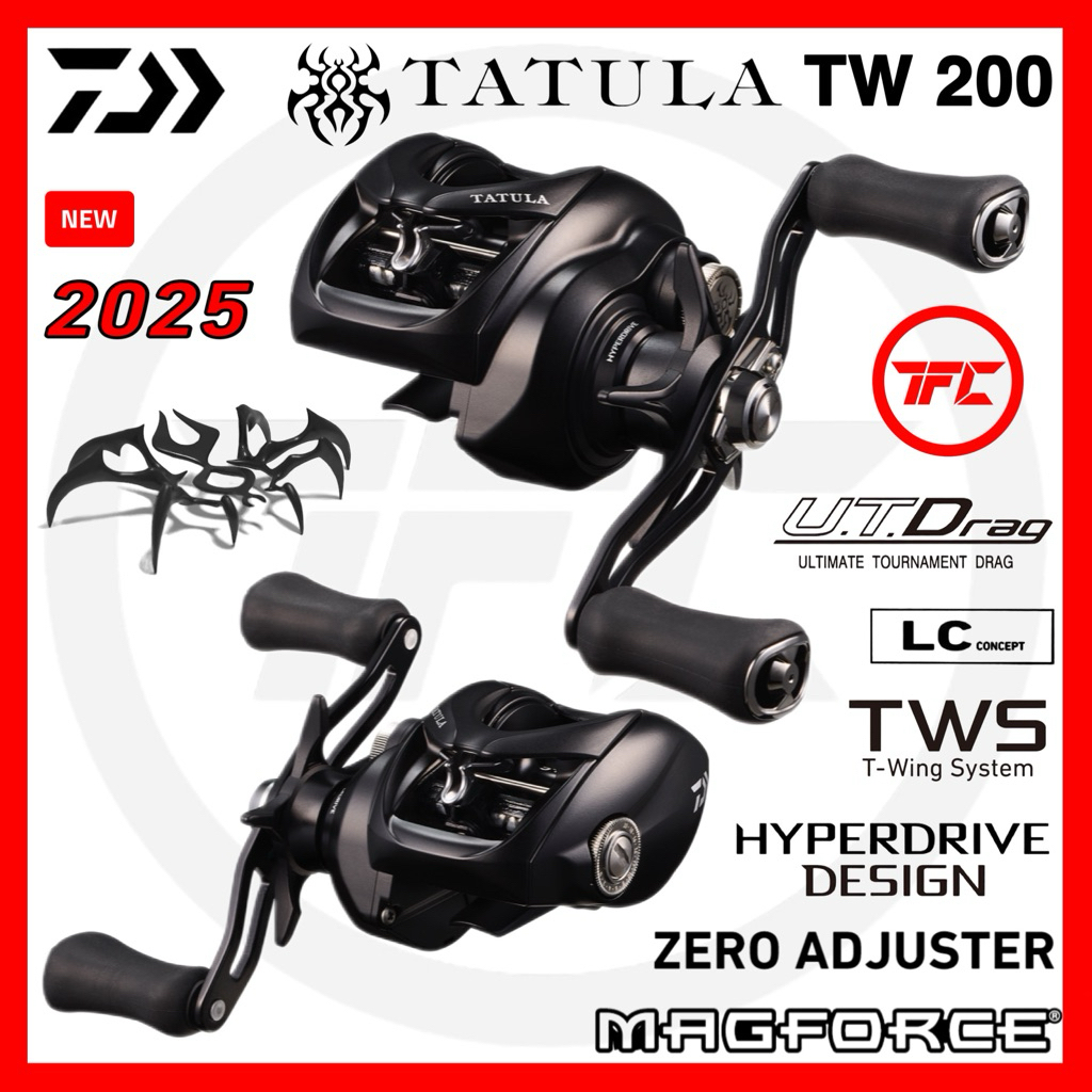 2025 2024 DAIWA TATULA TW 100 200 Baitcast Reel 100L 100H 100HL 100XH 100XHL 200HL 200XHL Right ...