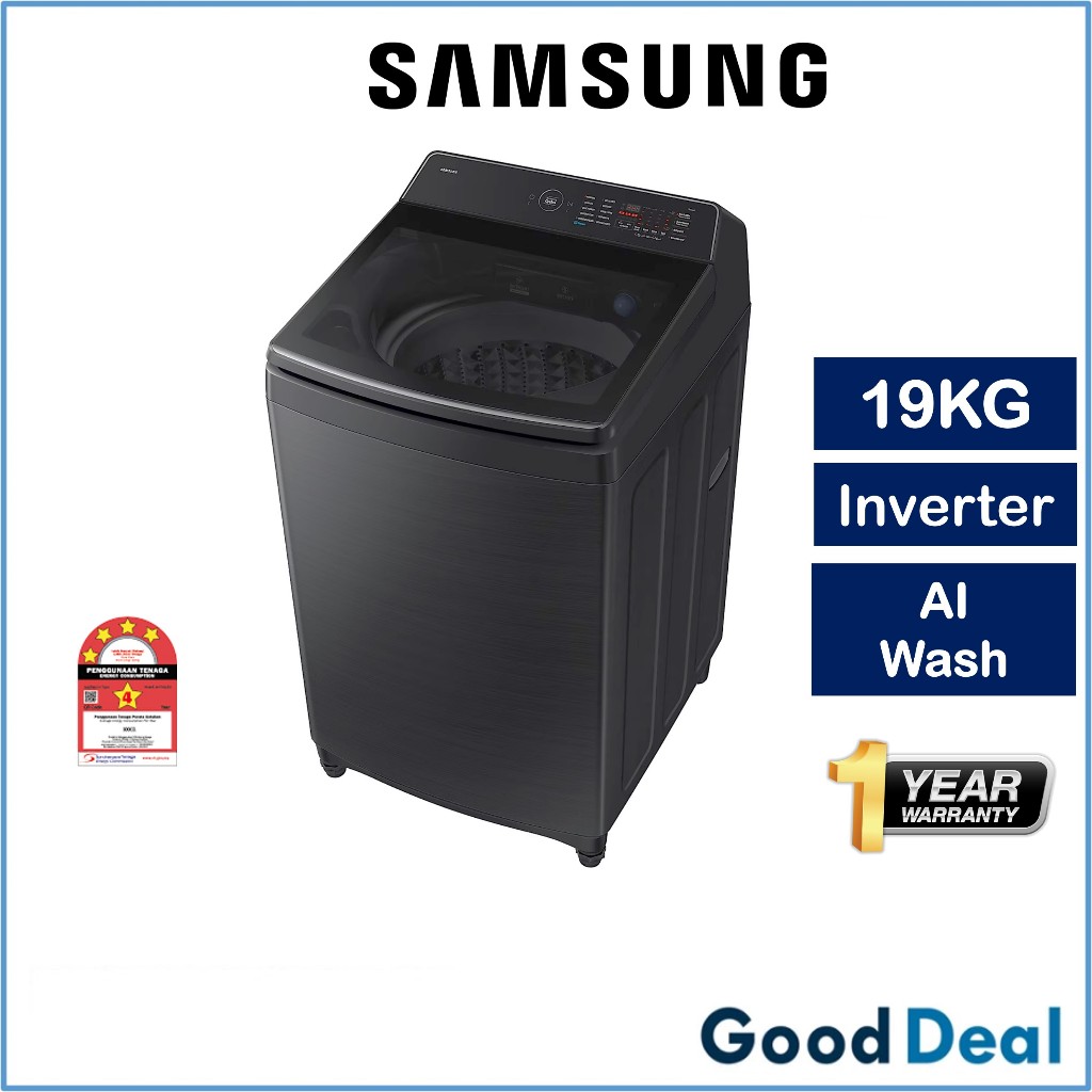 Samsung WA80F19B9BFQ 19KG / WA80F21B9BFQ 21KG Inveter Washing Machine Mesin Basuh | Shopee Malaysia